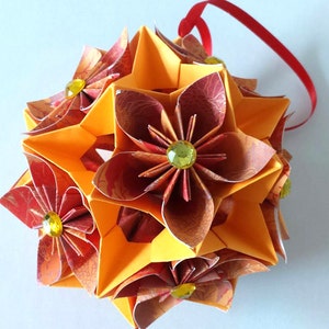 3d Origami Electra Kusudama With Star Flowers - Etsy