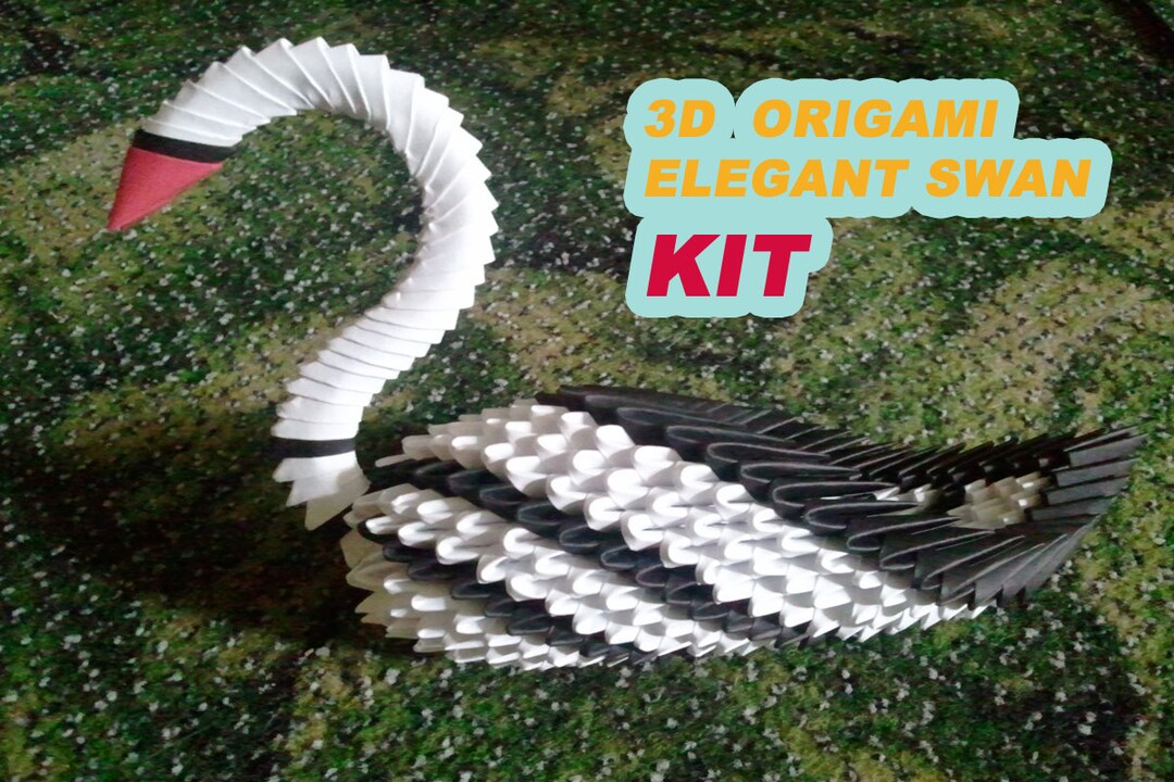 3d Origami Elegant Swan KIT - Etsy