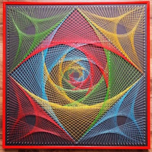 Sacred Geometry String Art Magic Eye 2, Framed - Etsy