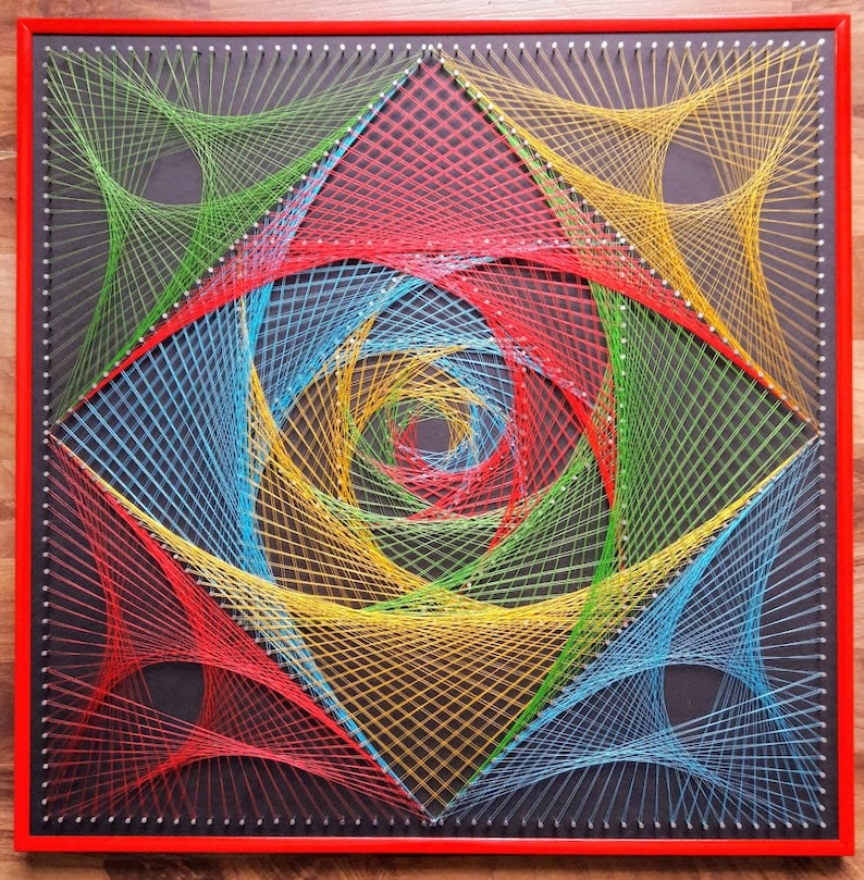 Sacred Geometry String Art Magic Eye 2 Framed - Etsy