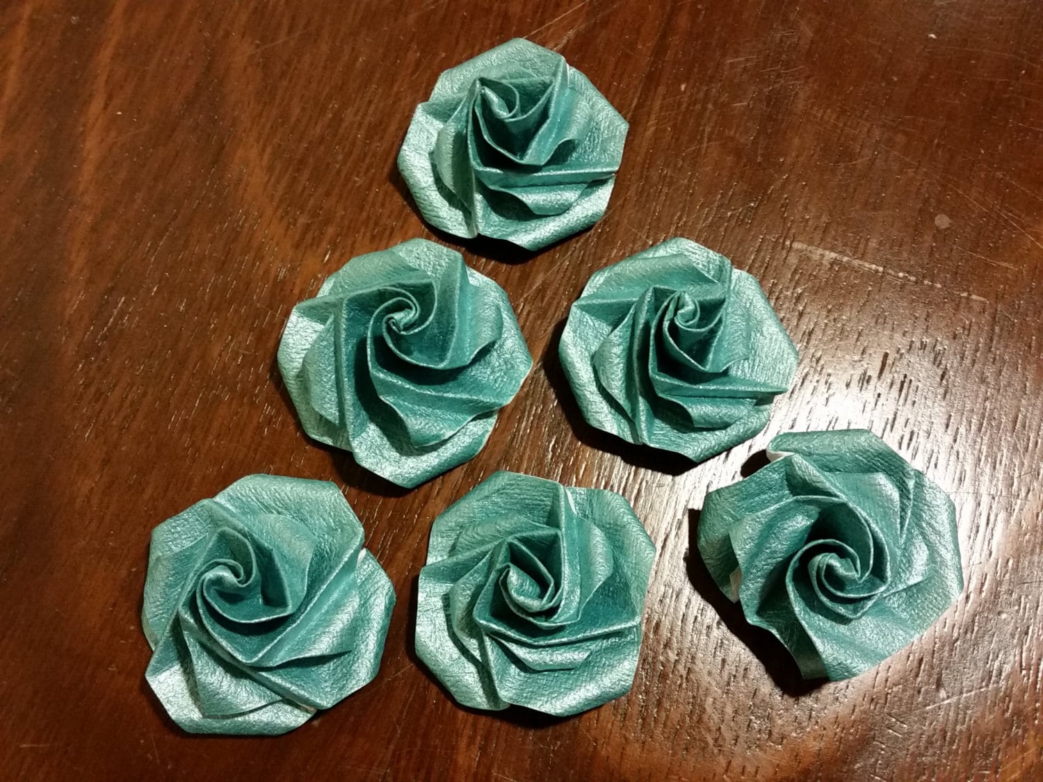 Pearl paper roses set of 6 | Etsy