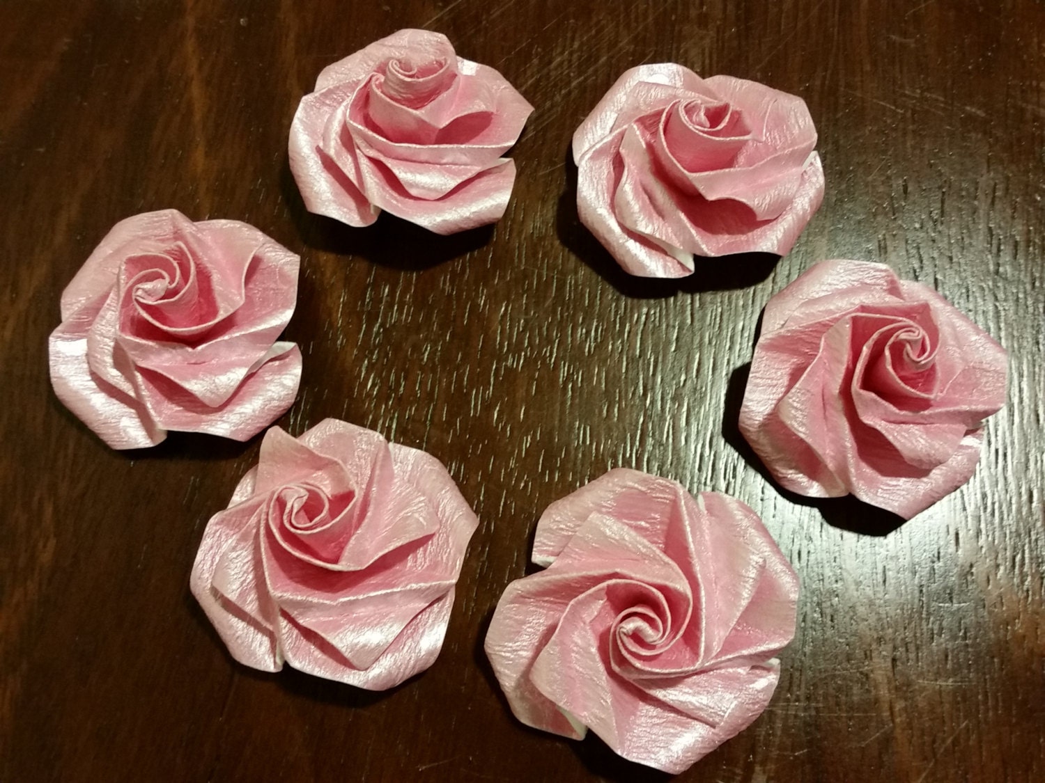 Pearl paper roses set of 6 | Etsy