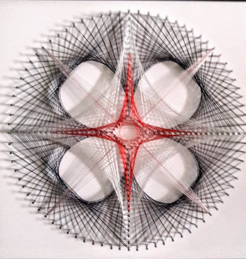 String Art Sacred Geometry Zen String Art Wall Decor Framed - Etsy