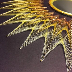 String Art Sun With Mirror - Etsy