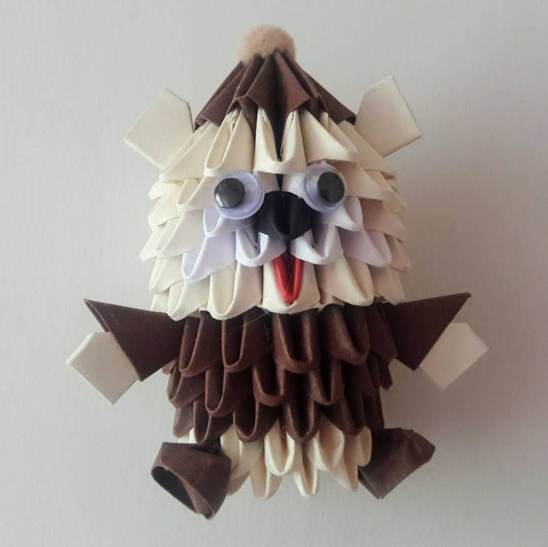 3d Origami Little Bear - Etsy