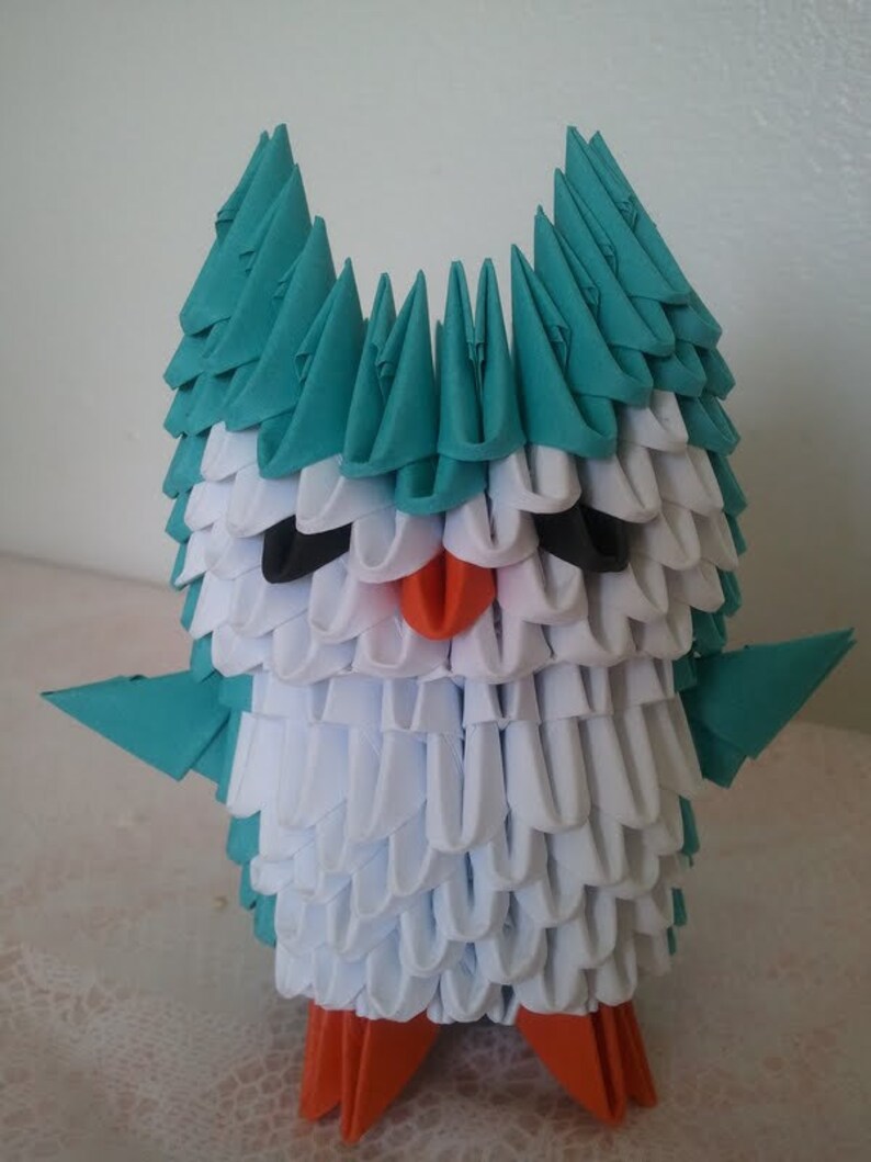 3D origami little owl kit | Etsy