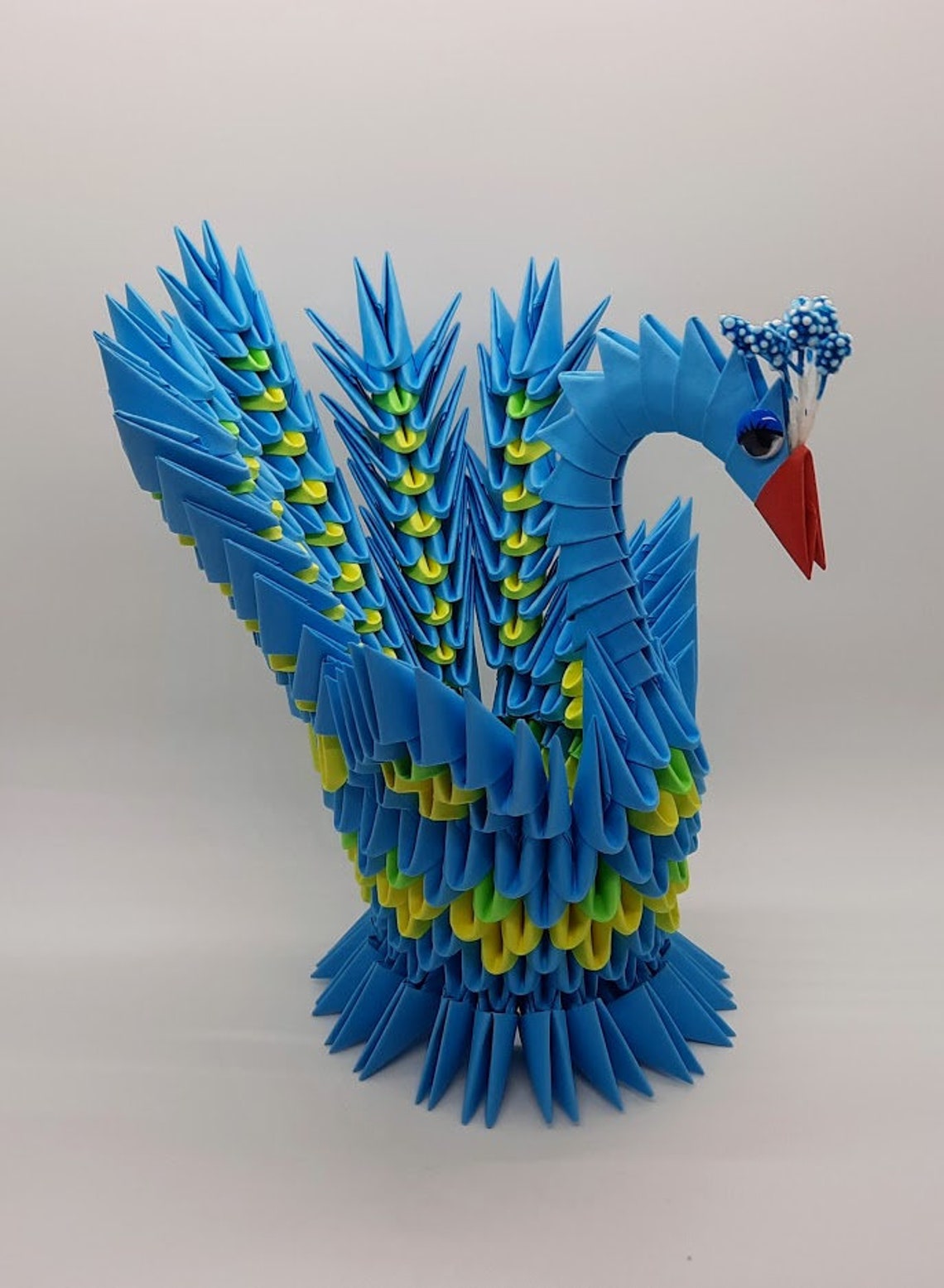3d Origami Small Peacock - Etsy