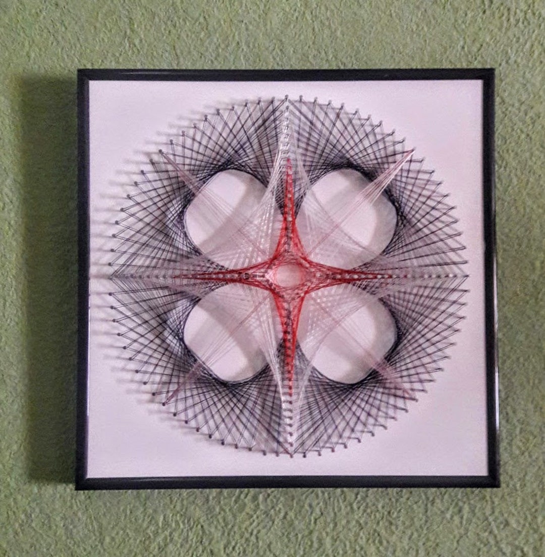 String Art Sacred Geometry Zen String Art Wall Decor Framed - Etsy