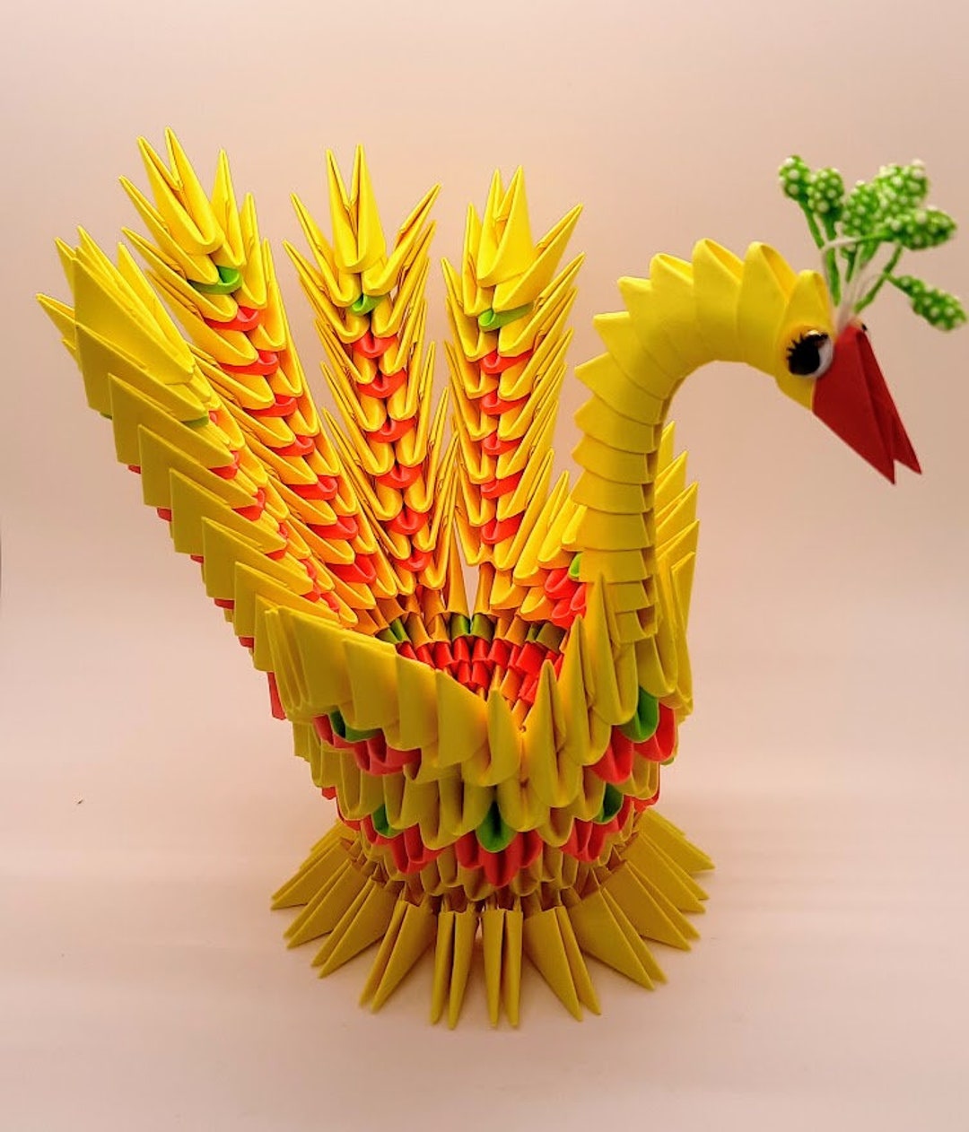 3d Origami Small Peacock - Etsy