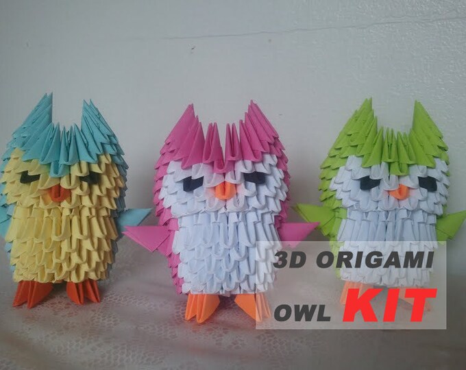 3D Origami Little Owl Kit - Etsy