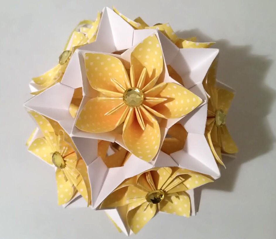 3d Origami Electra Kusudama With Star Flowers - Etsy