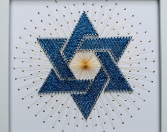Star of David hanukkah, Jewish, Star of David, String Art, Holiday ...