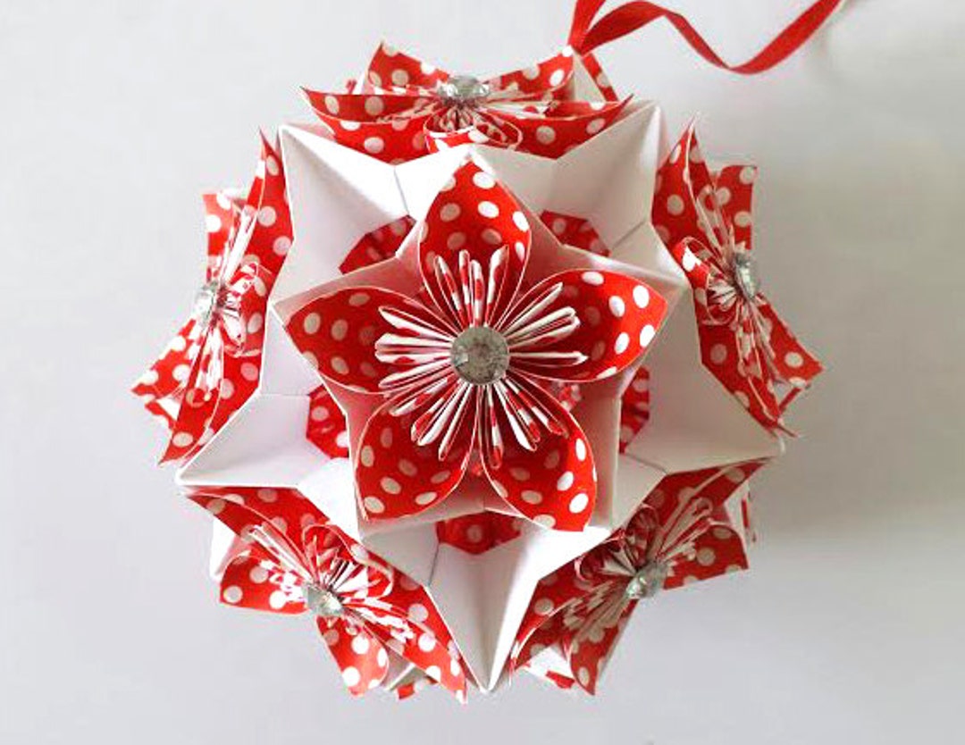 3d Origami Electra Kusudama With Star Flowers - Etsy