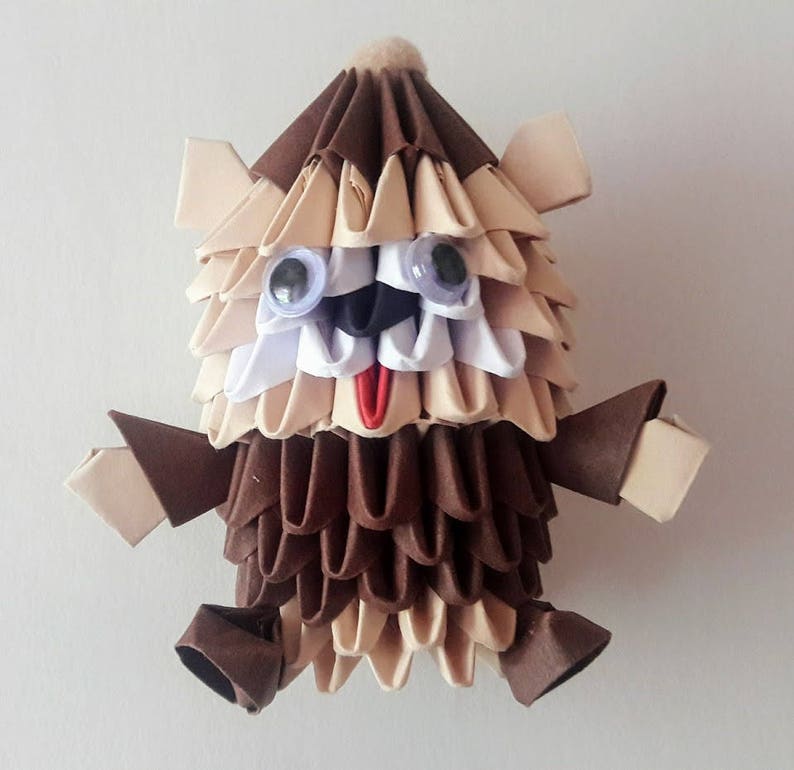 3d origami Little Bear | Etsy