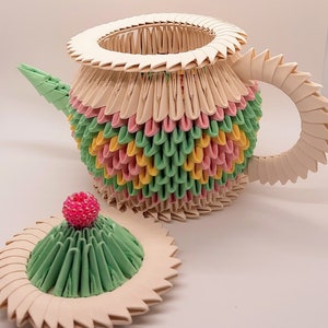3D Origami Teapot - Etsy