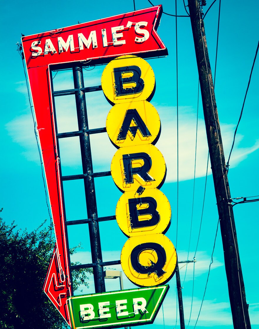 Photograph Retro Art BBQ Sign Restaurant Decorwall Art - Etsy