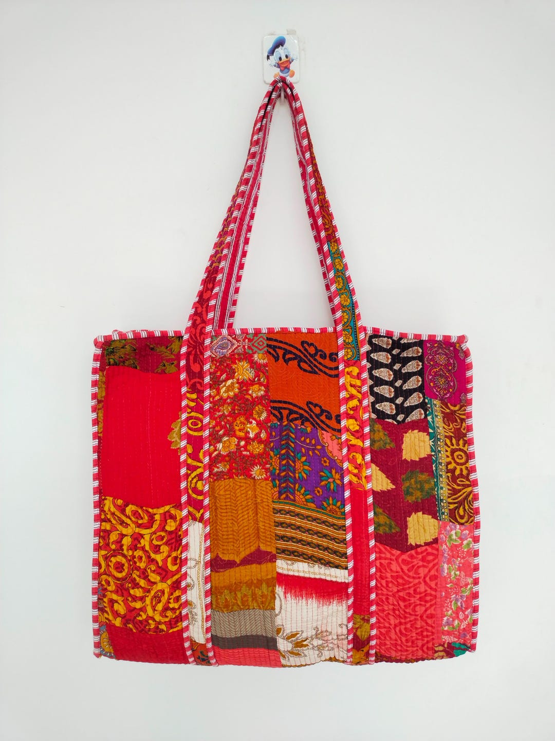 Patchwork Quilted Cotton Tote: Large Shopper Bag, Shopping Bag - Etsy