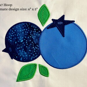 Blueberry Digital Embroidery Design - Applique - Digital Download - 3 ...