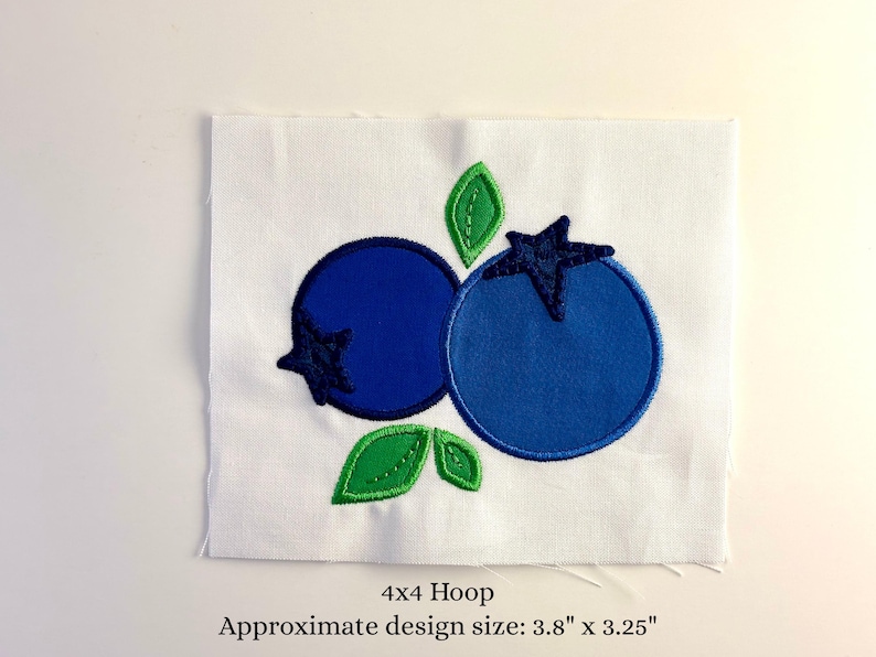 Blueberry Digital Embroidery Design - Applique - Digital Download - 3 ...