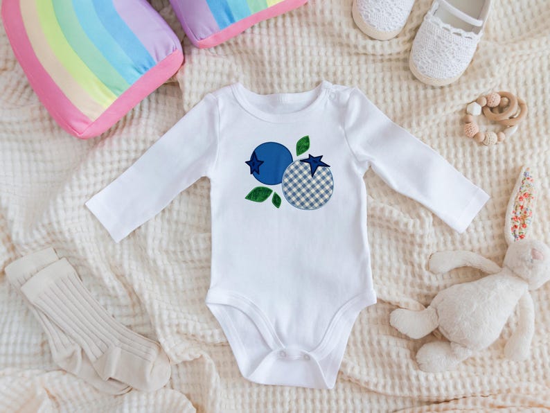 Blueberry Digital Embroidery Design - Applique - Digital Download - 3 ...