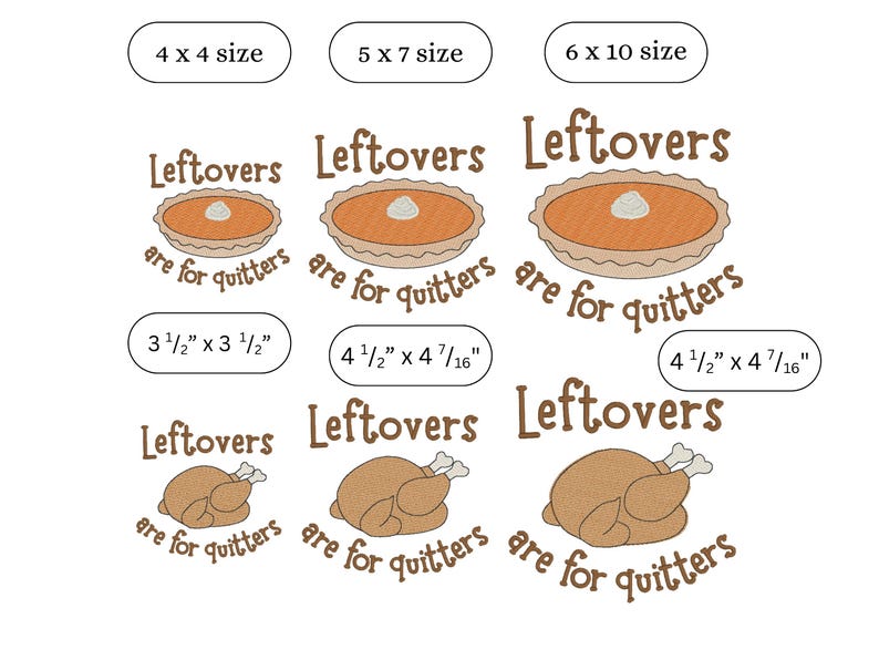 Leftovers Are for Quitters Machine Embroidery Design - Funny ...