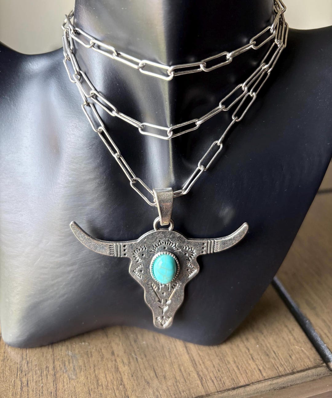 Southwestern Longhorn Pendant - Etsy