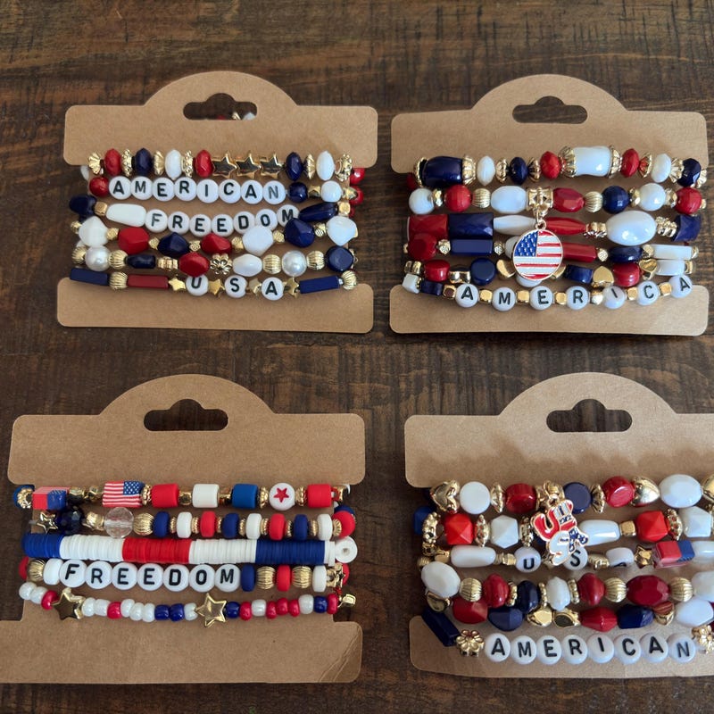 Patriotic Bracelet Stacks - Etsy