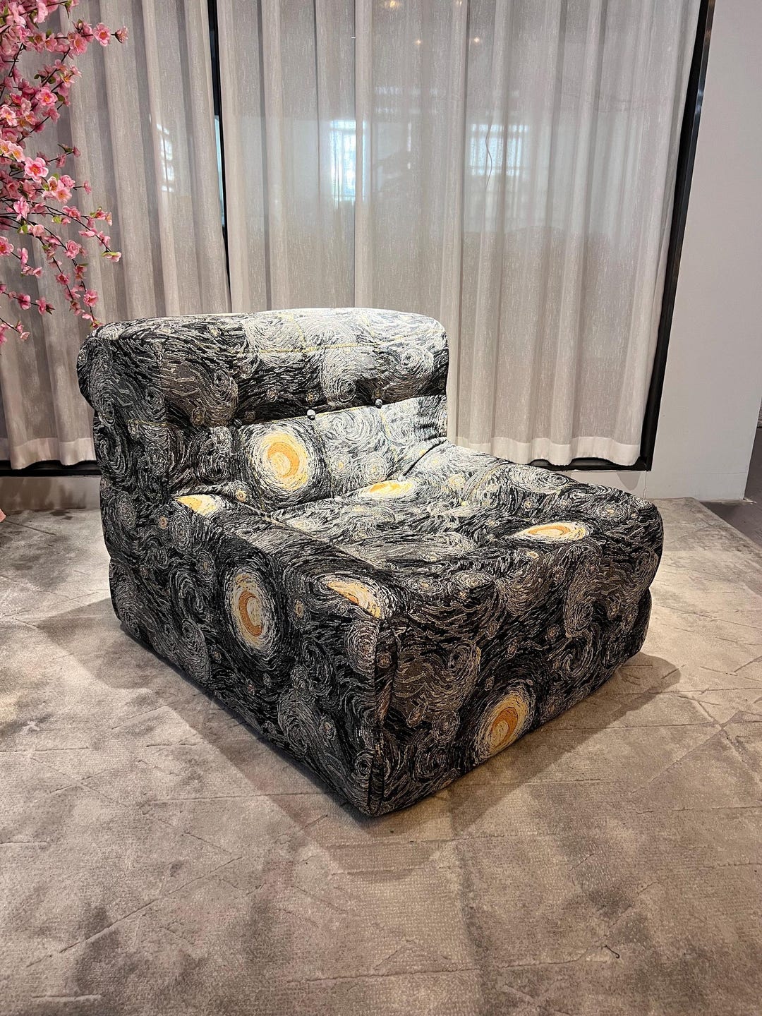 Starry Night Couch,van Gogh Inspired Compression Sofa,starry Night ...