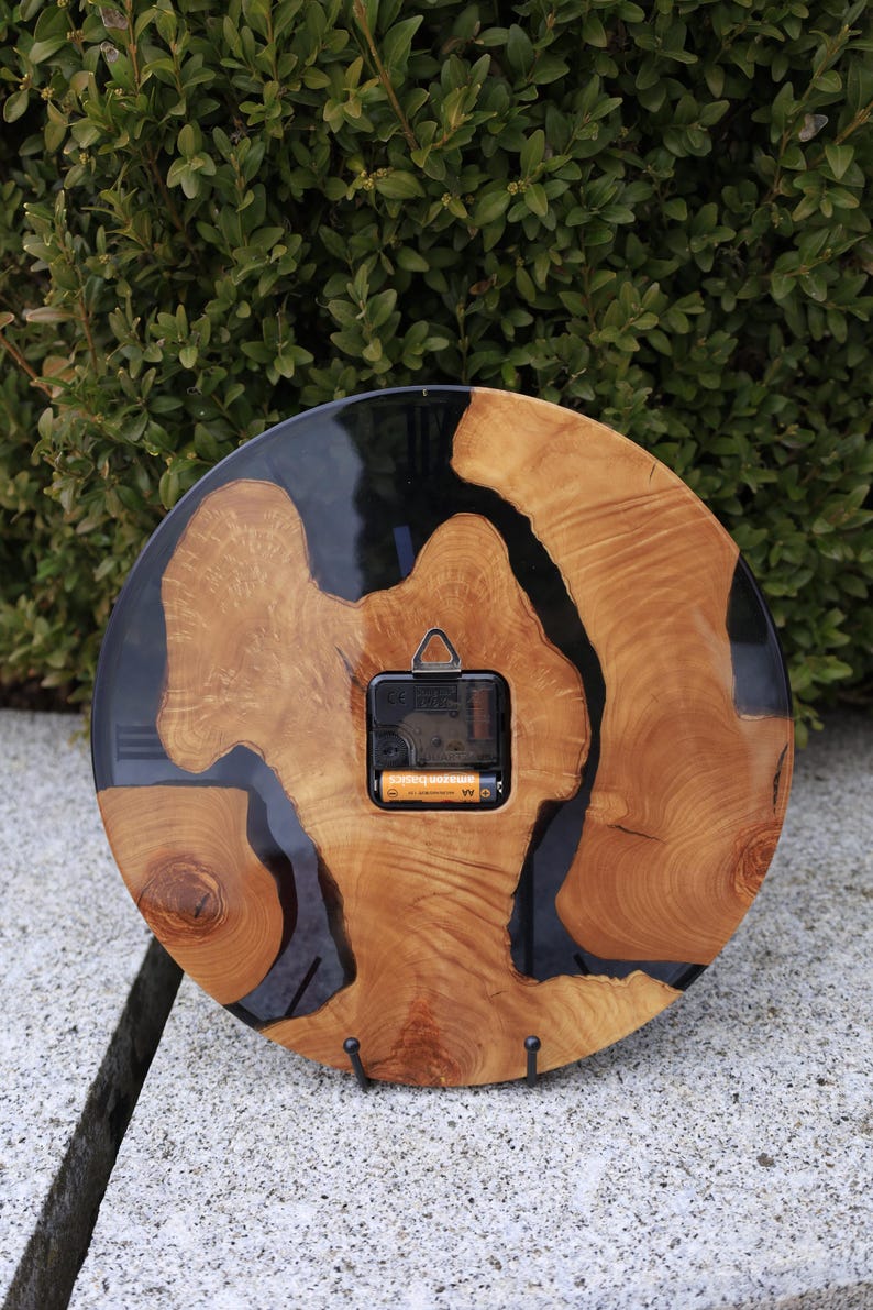 Epoxy Resin Wood Wall Clock – One of a Kind | Handmade | Holz Art ...