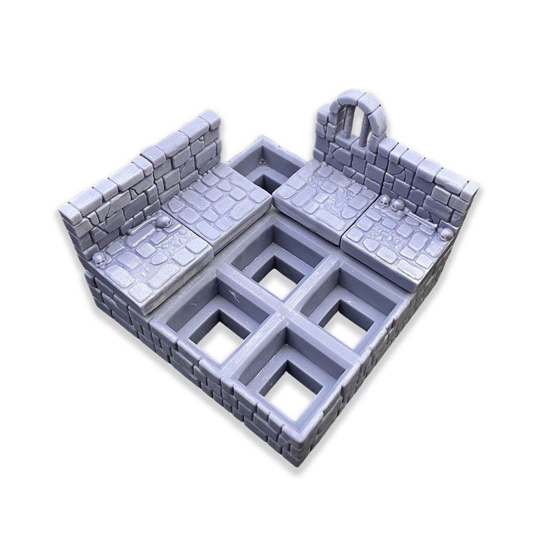 Level Key, Terrain Tile Base (8 Pack) - D&D RPG Tabletop Dungeon Tiles ...