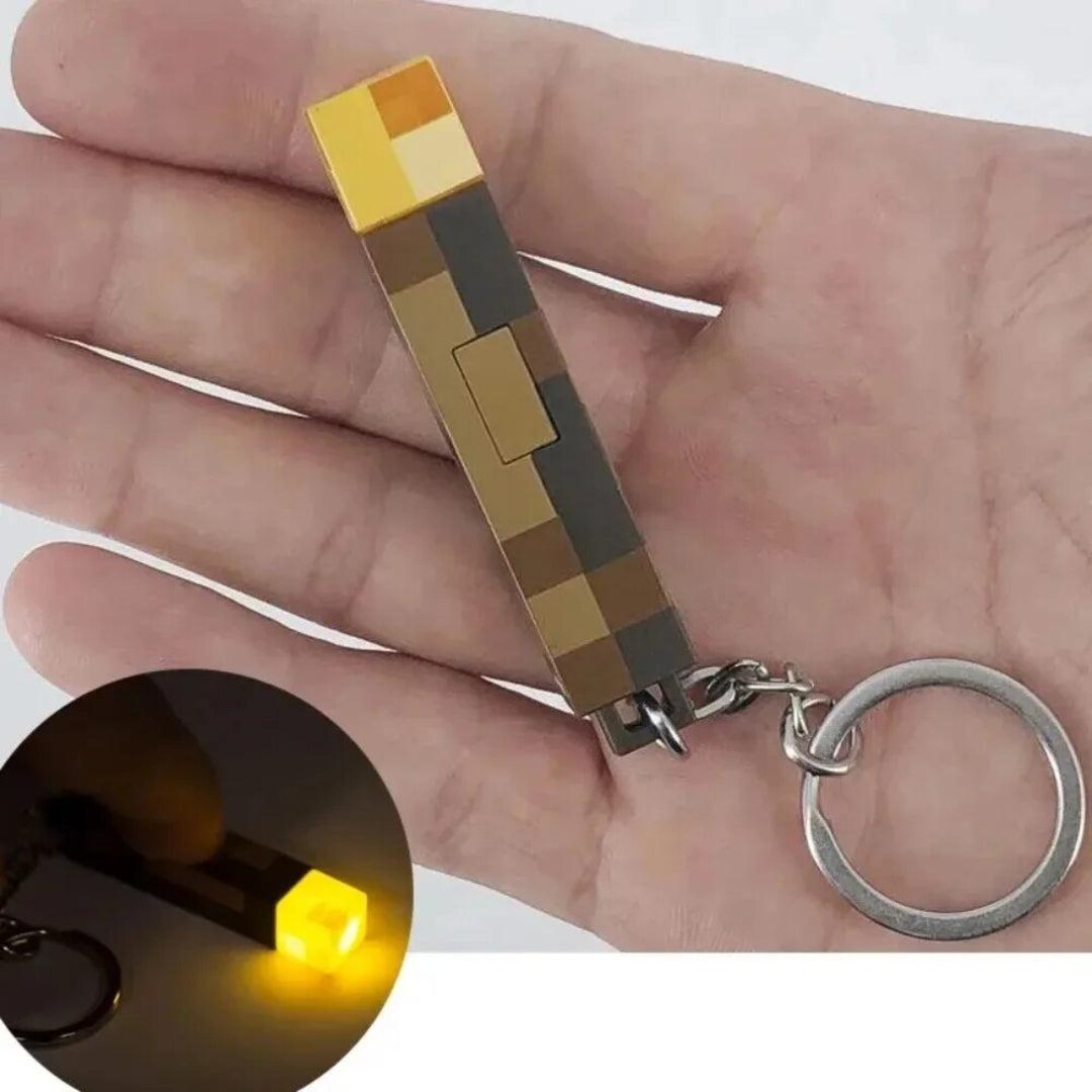 Minecraft Glow Keychain Torch – Fun and Functional Pendant Gift - Etsy