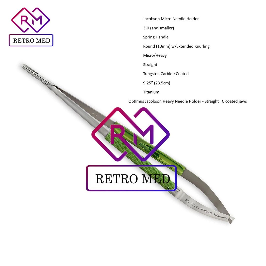 SCANLAN Surgical Diamond Dust Jacobson Micro Needle Holder Titanium 23.5cm - Etsy