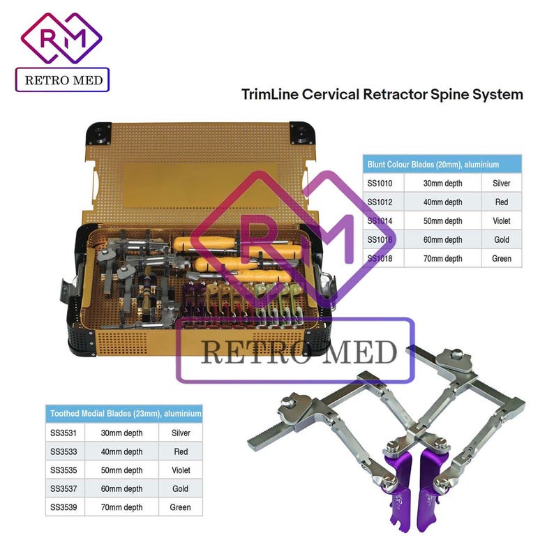 Trimline Cervical Retractor Spine System Set - Etsy