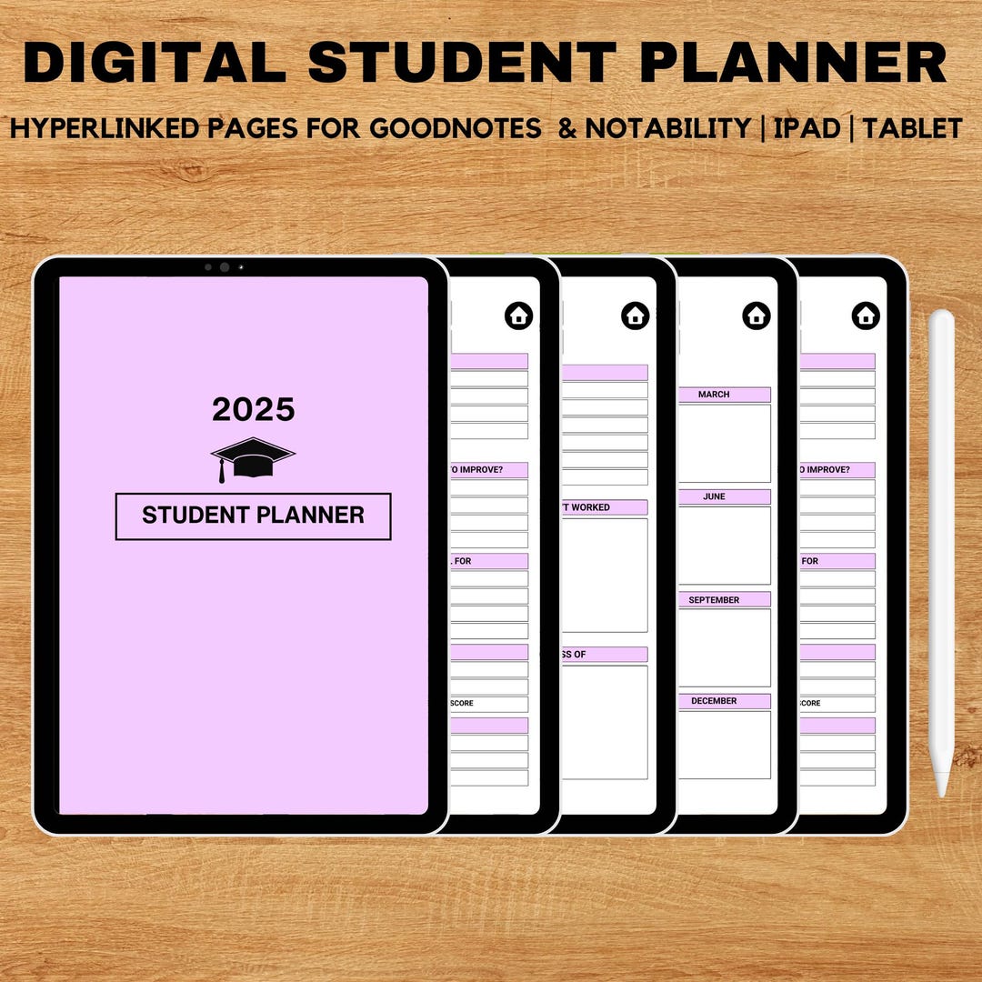 Student Digital Planner, Academic Planner, Student Daily Review ...