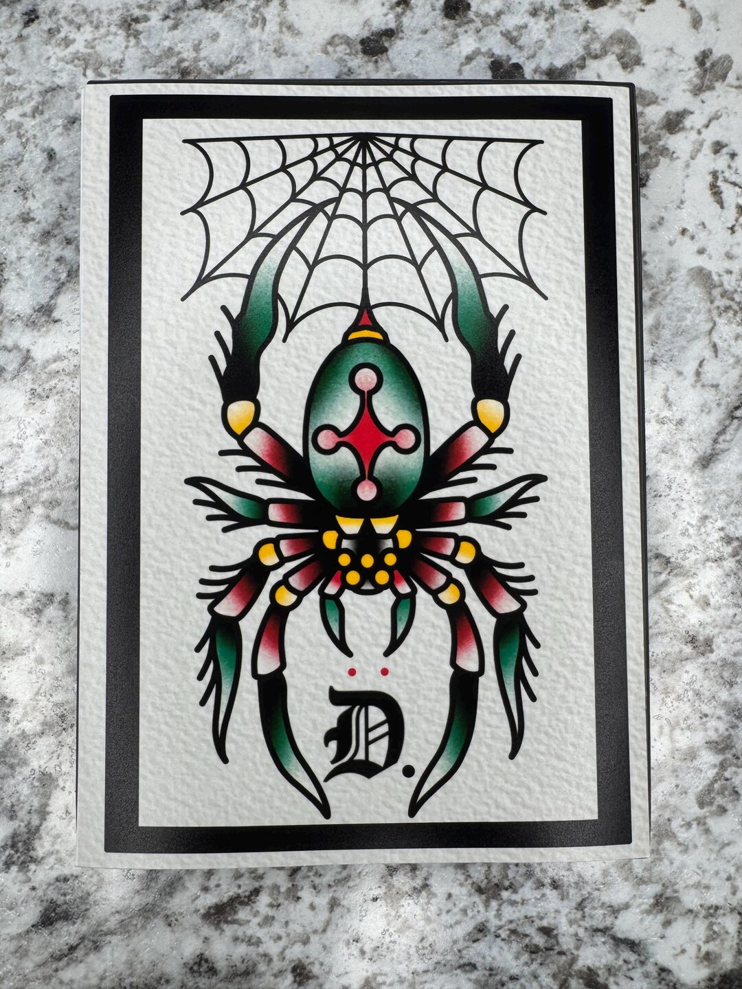 Spider Tattoo Flash Design - Etsy