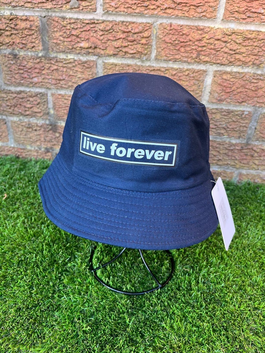 Live Forever Oasis Bucket Hat - Navy - Etsy UK