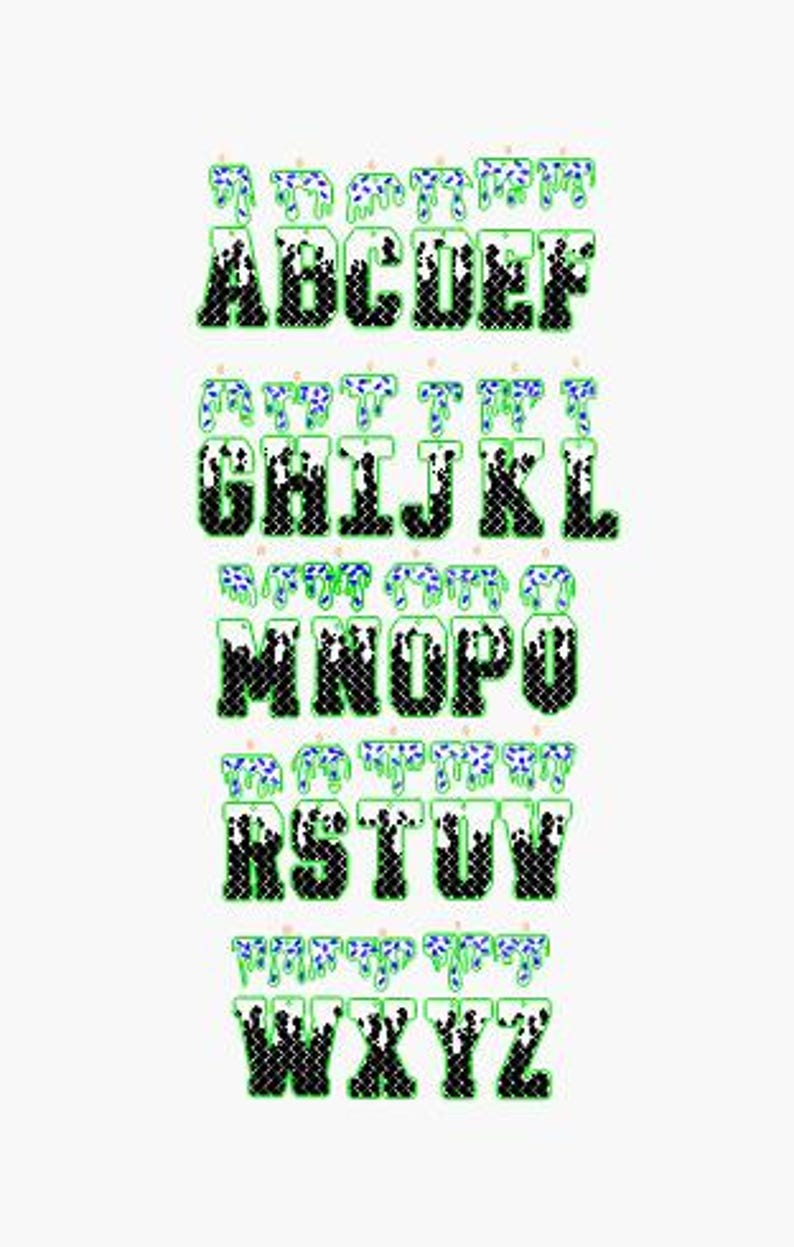 Ice Cream Drip All Numbers and Letters!!! A-Z 0-99 Lightburn/svg FILE ...