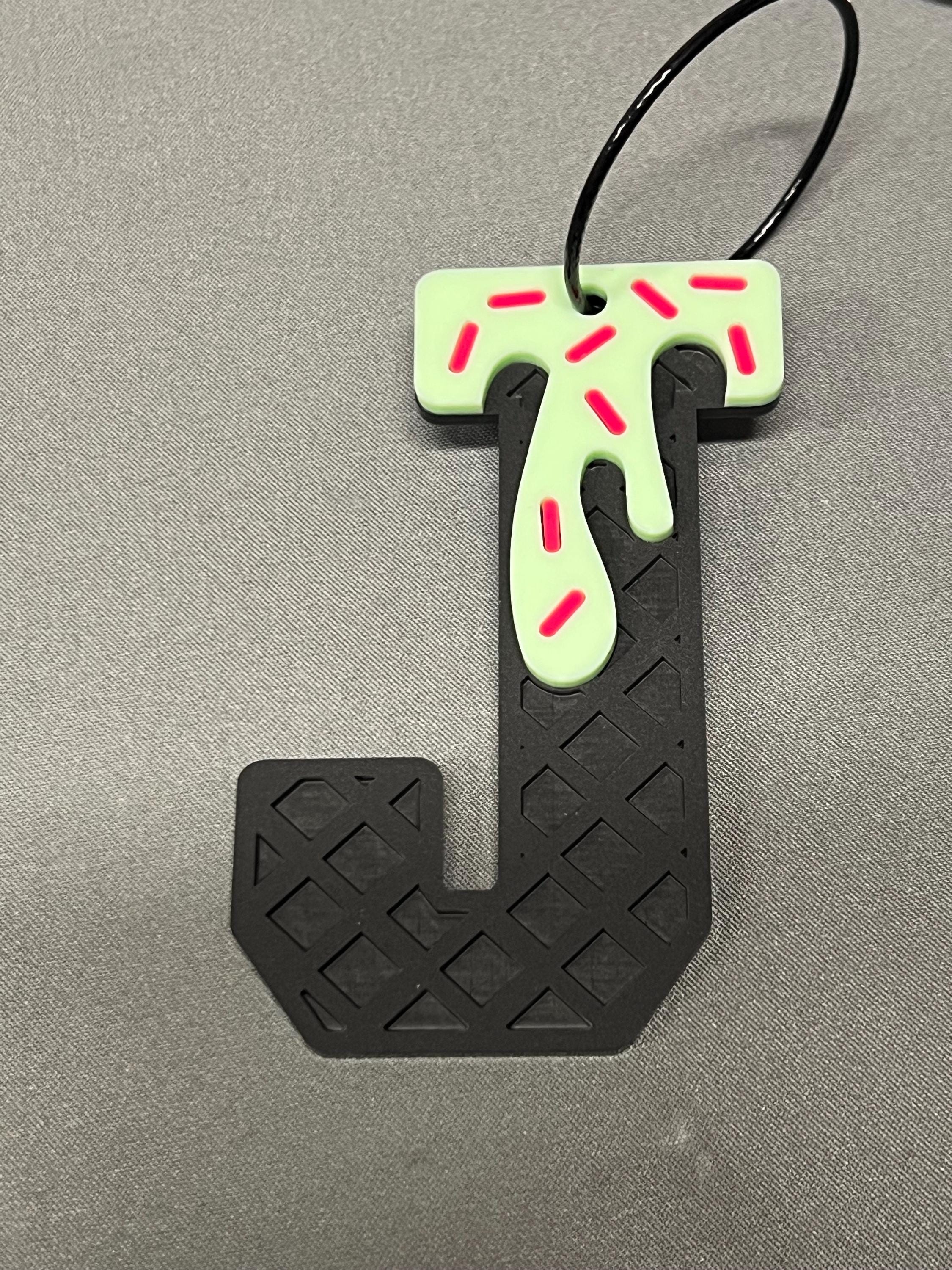 Single Number or Letter Ice Cream Drip Bag Tag/ Keychain - Etsy