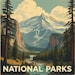 National Parks Vintage Poster | Retro Travel Print | Scenic Nature Wall ...