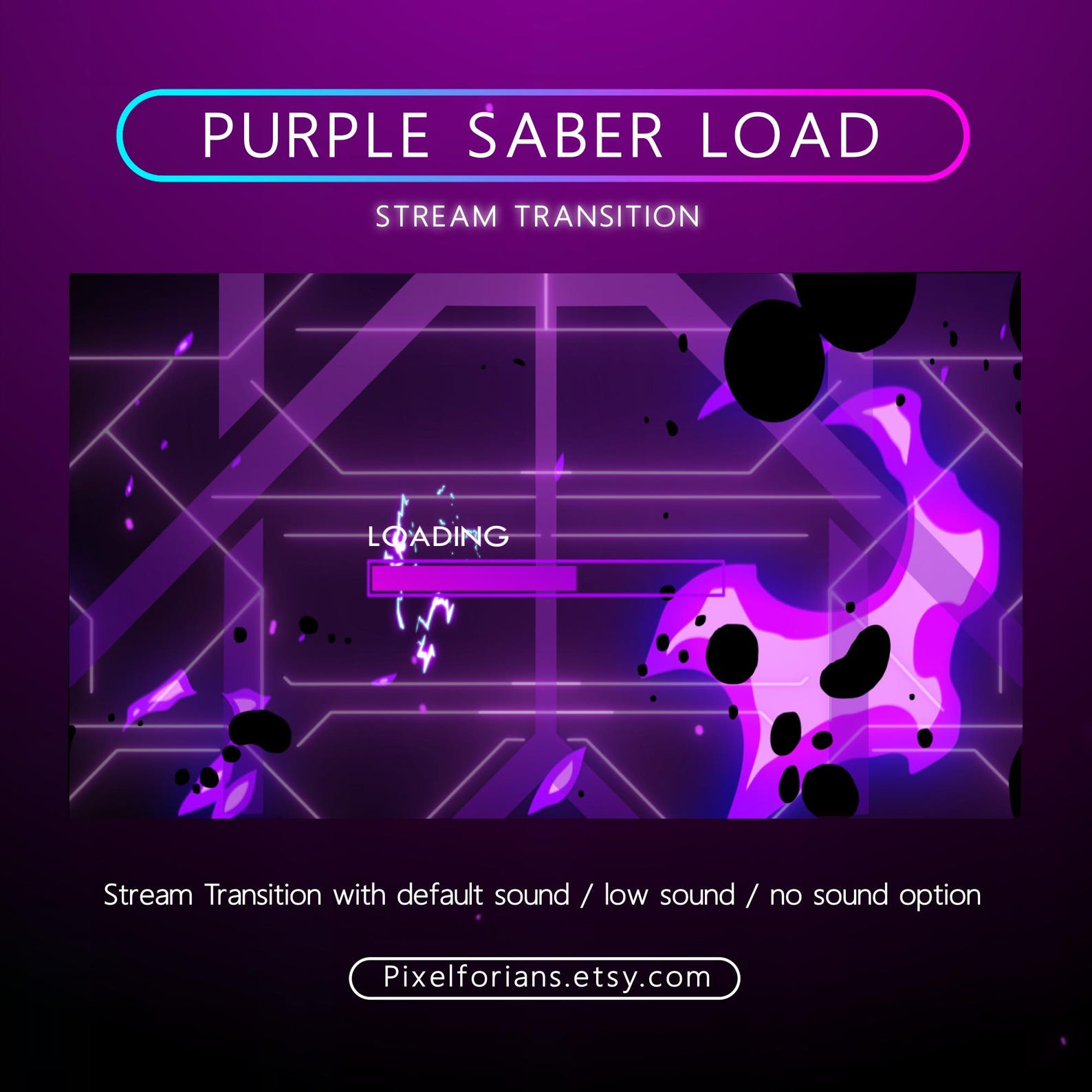 Purple Saber Loading Stream Transition | Purple Saber Stinger ...