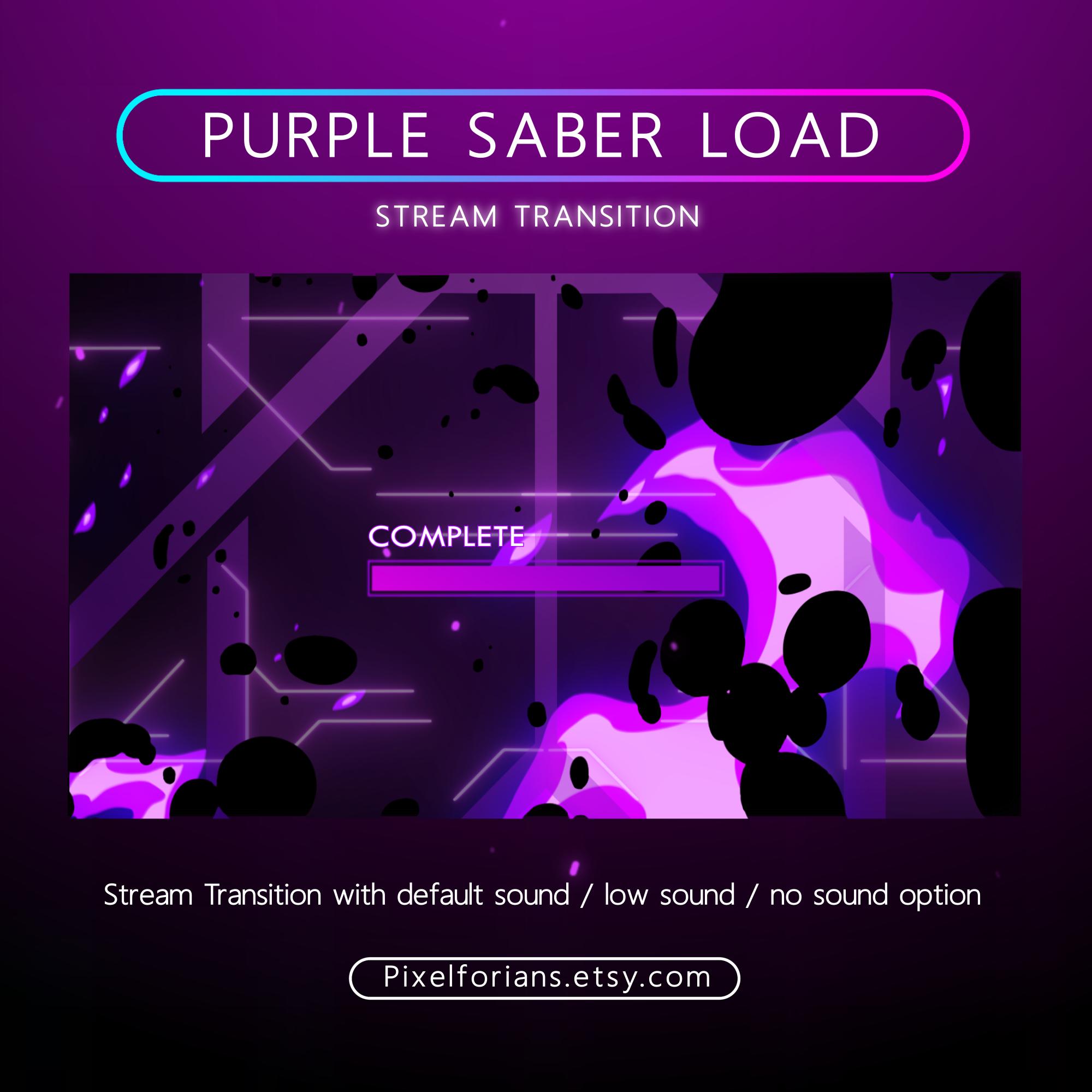 Purple Saber Loading Stream Transition | Purple Saber Stinger ...