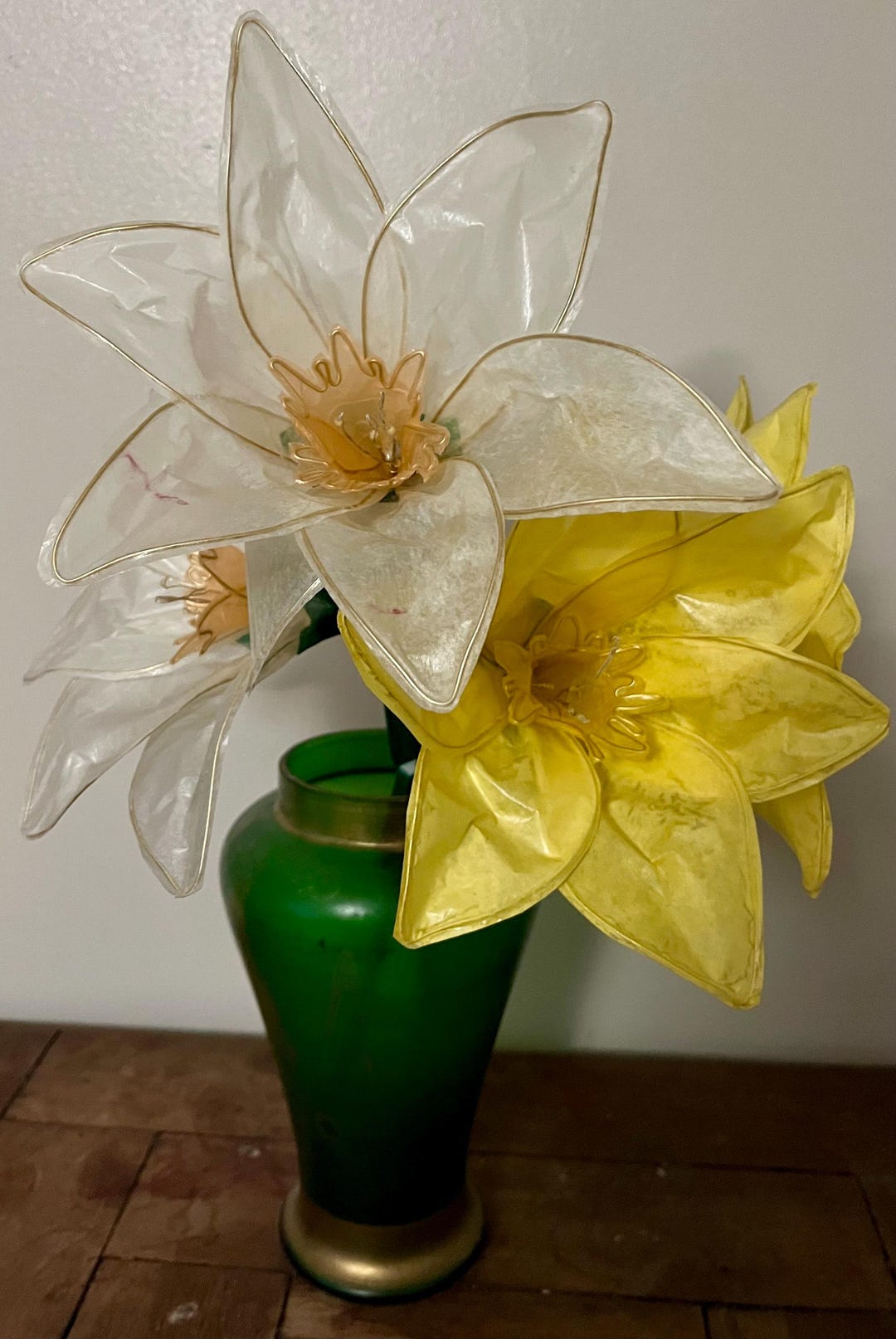 Daffodil Flower With LED Fairy Lights. Handmade, Unique Home Decor ...