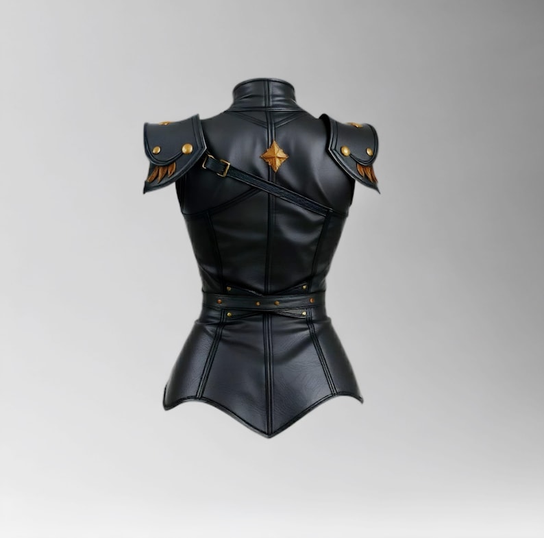 Genuine Black Leather Women's Fantasy Armor | Handcrafted Gothic ...