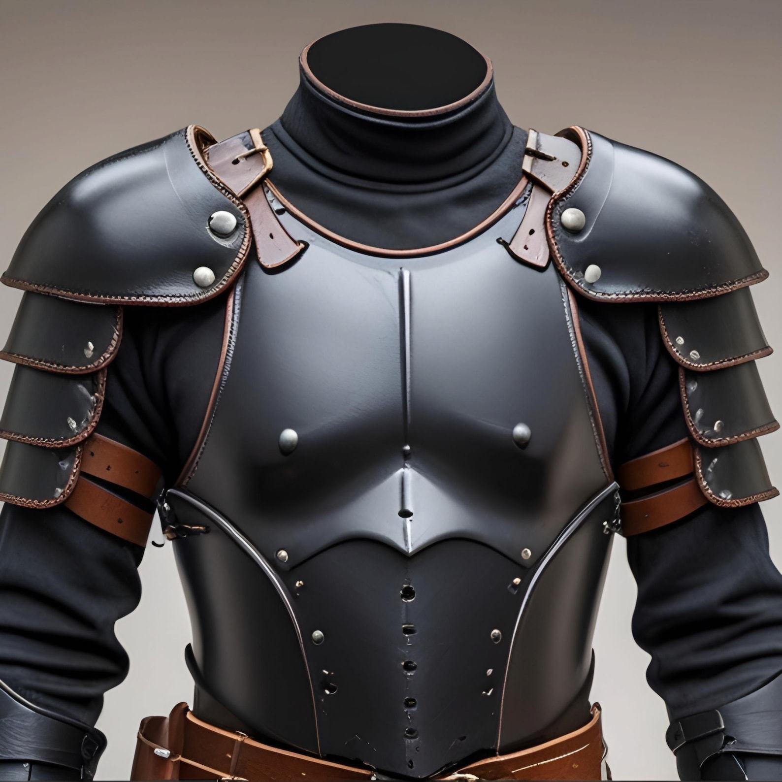 Handmade Genuine Leather Medieval Armor Set – Black Full Body Knight ...