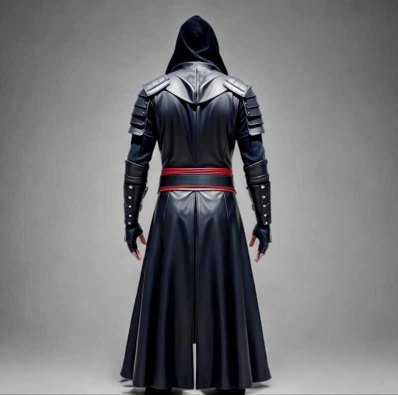Handmade Genuine Leather Assassin Costume for Men – Black Warrior Armor ...