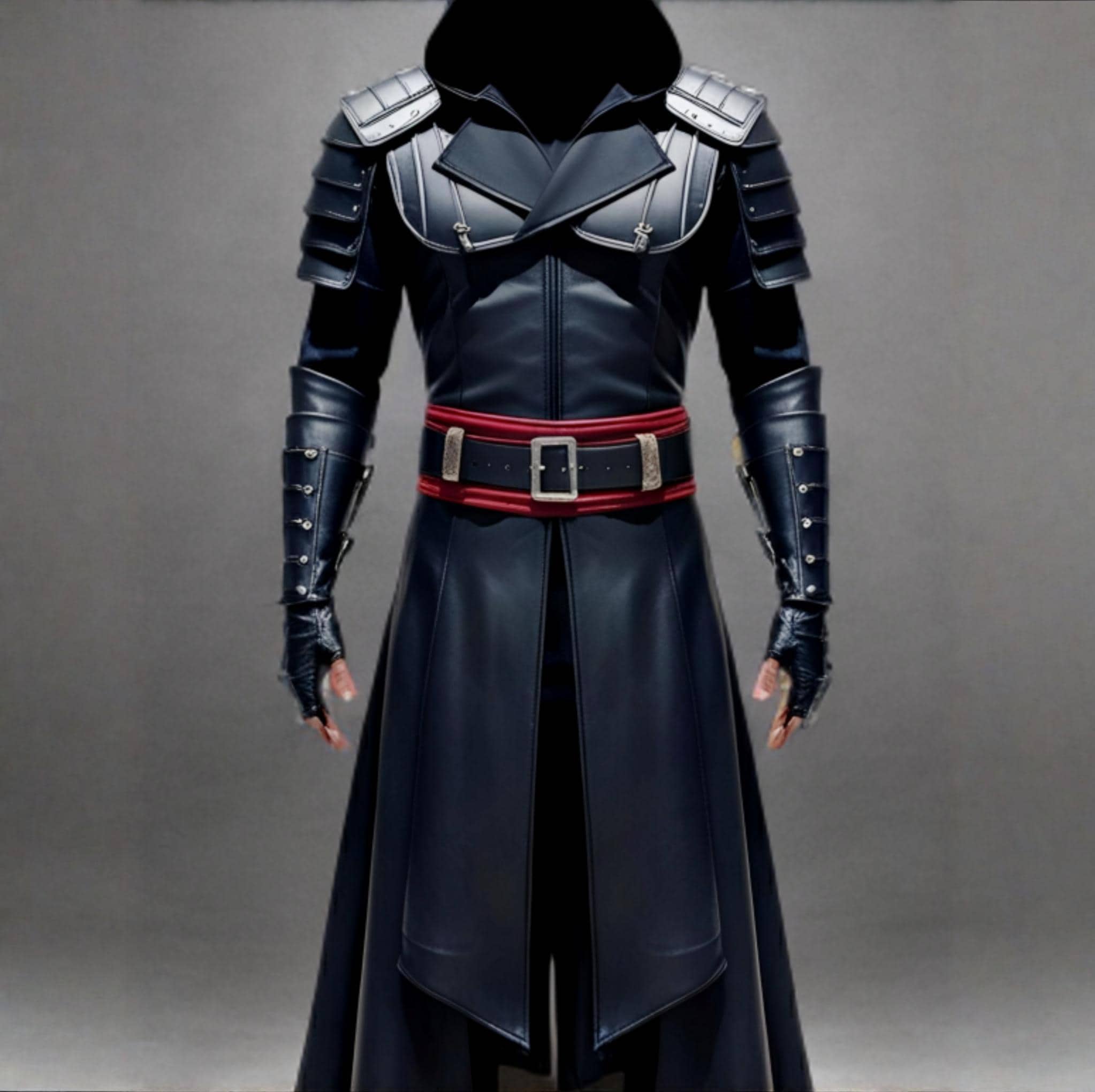 Handmade Genuine Leather Assassin Costume for Men – Black Warrior Armor ...