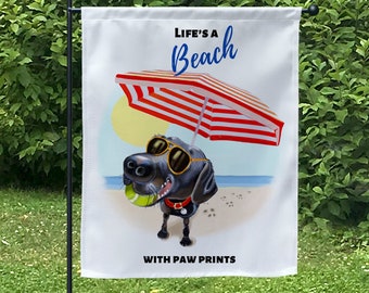 Black Lab House Flag | Etsy