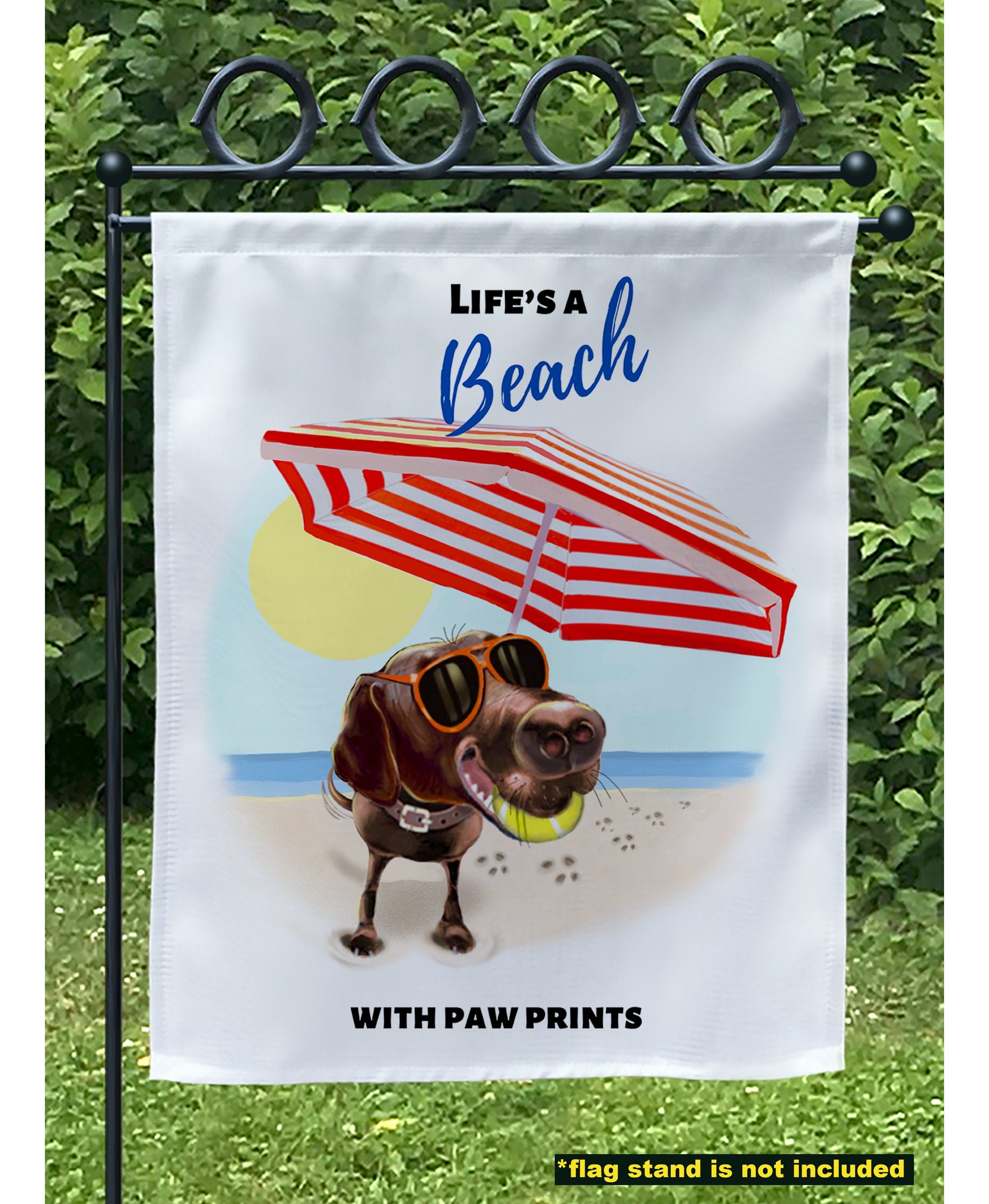 Labrador retriever art on garden flag chocolate lab lab | Etsy