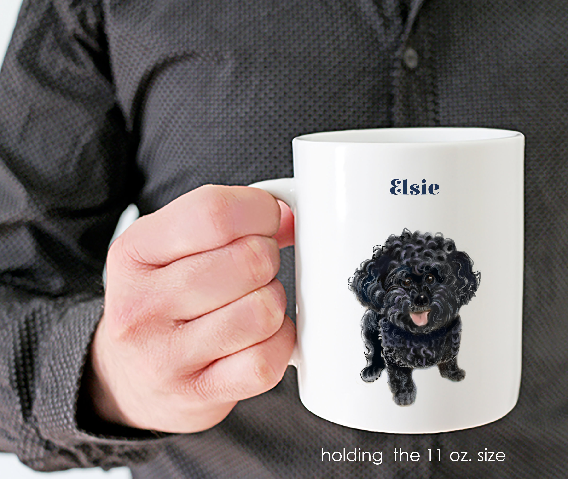 Personalized Black Toy Poodle Mug, Toy Poodle Gifts,custom Dog Mugs ...