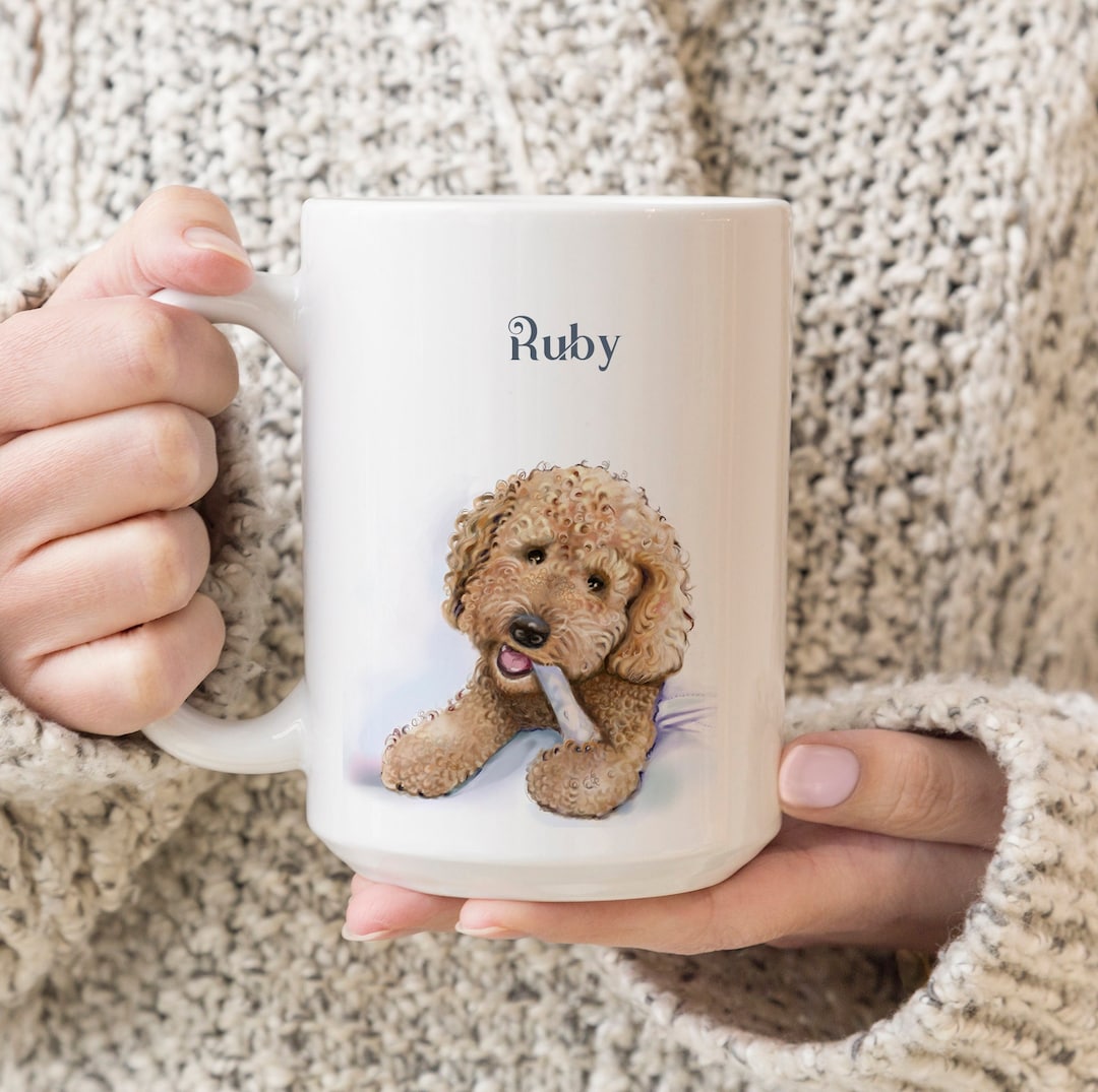 Personalized Goldendoodle Mug for Doodle Mom, Red Golden Doodle ...